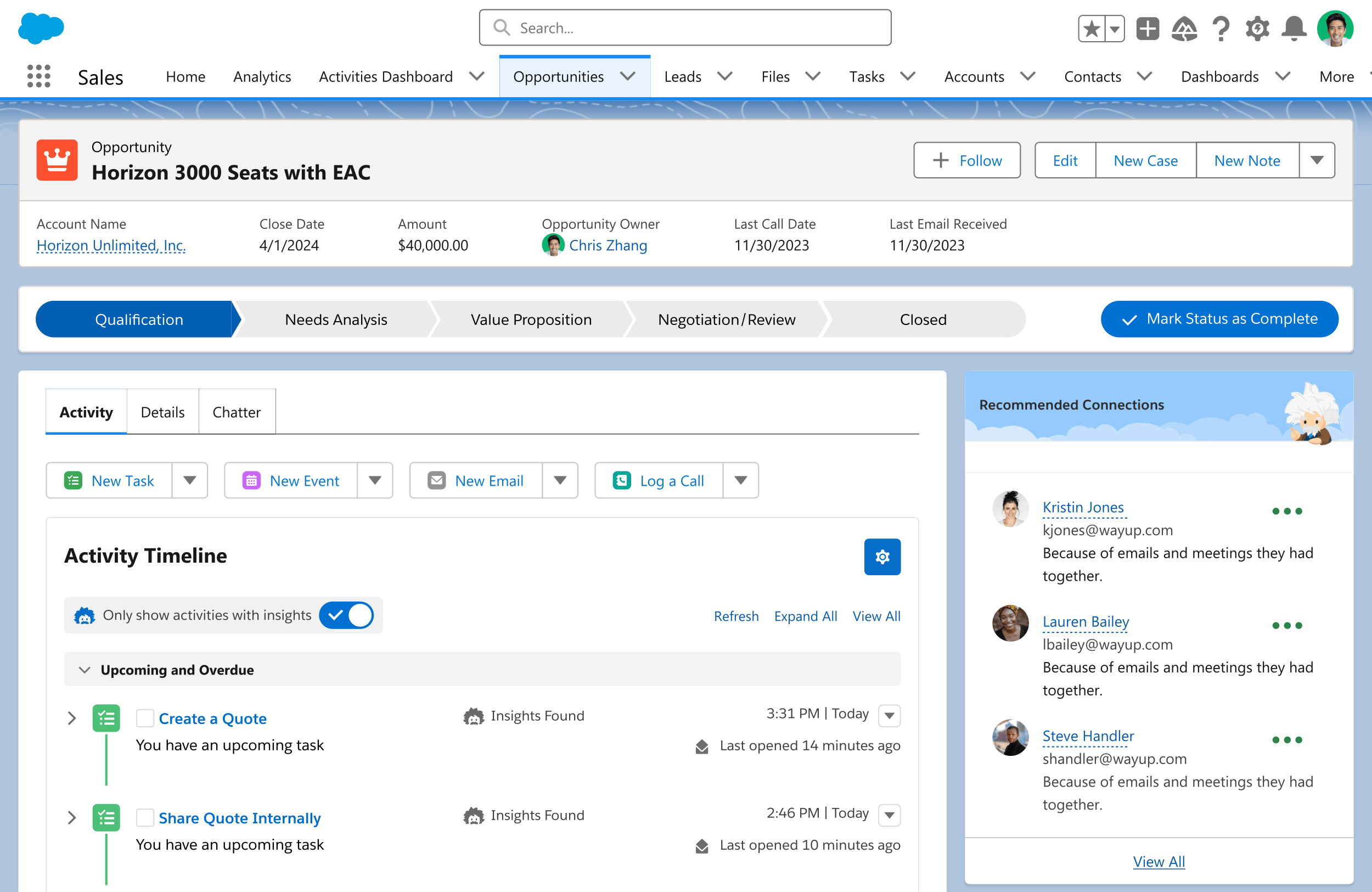 Einstein Activity Capture Tour